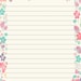 Happy Flowers Lined and Unlined Writing Papers--instant Download--8 1/2 ...