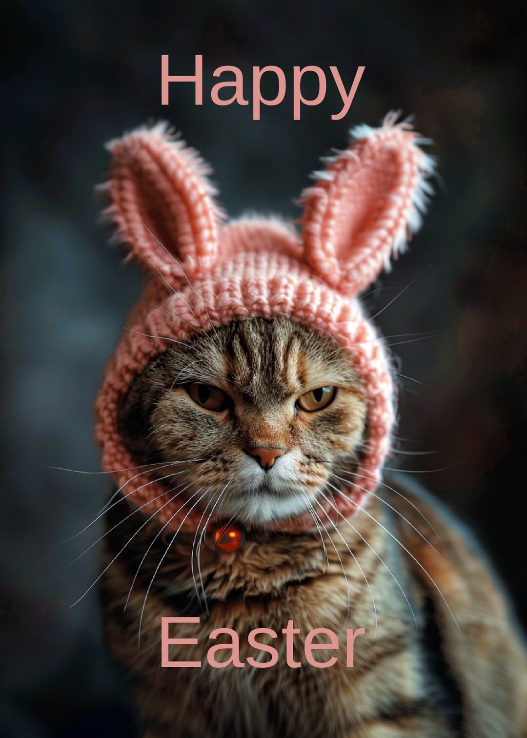 Easter Kitty Humorous Easter Card--5 X 7--instant Download - Etsy