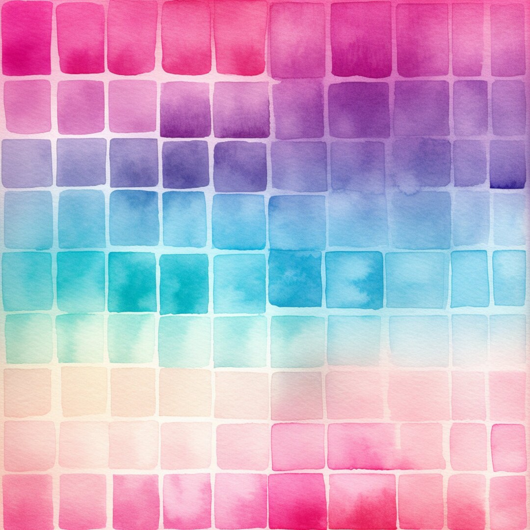Five Bright Watercolor Background Digital Papers--12 X 12--dpi ...