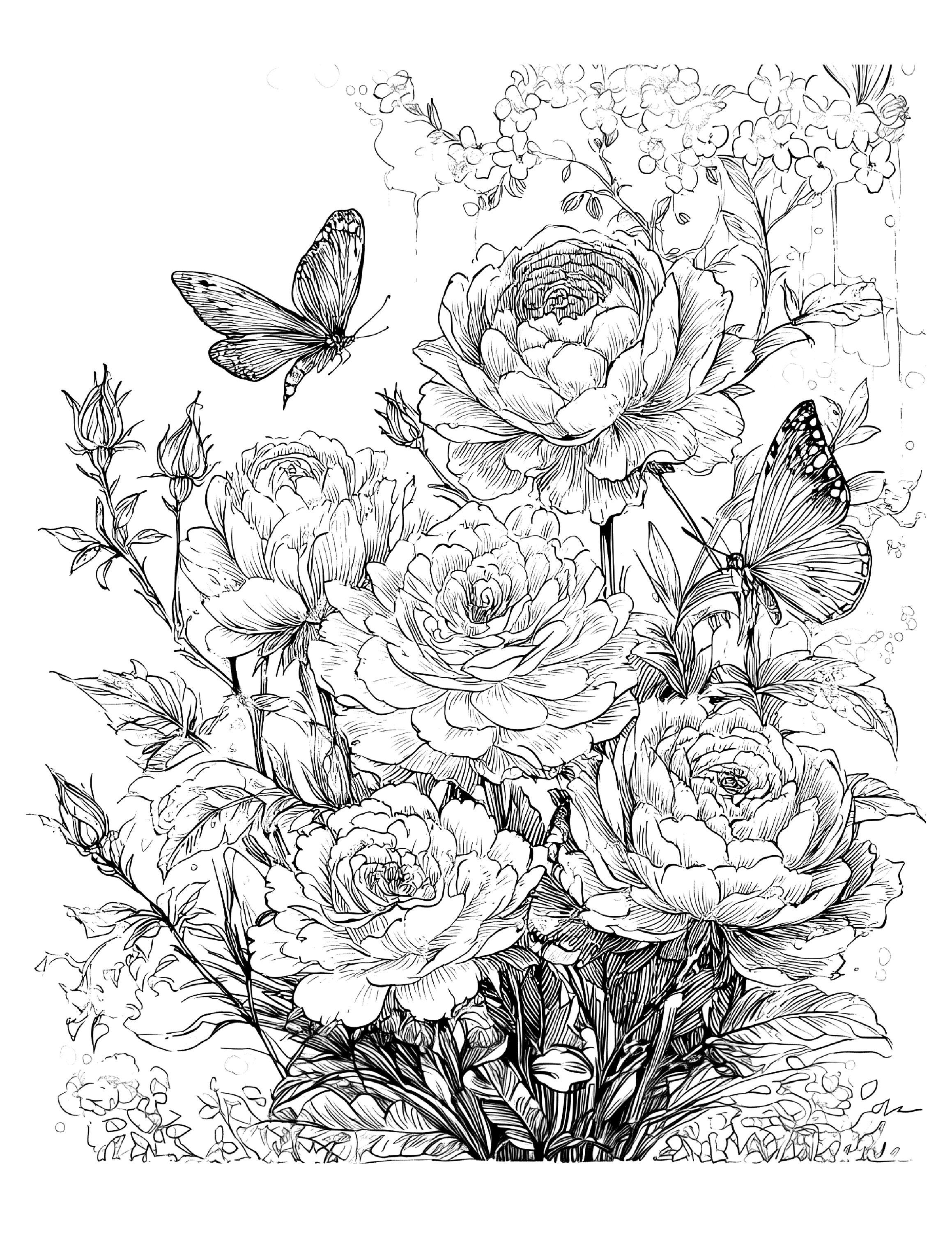 Five Sweet Spring Coloring Sheets for Instant Download--8.5 X 11 - Etsy