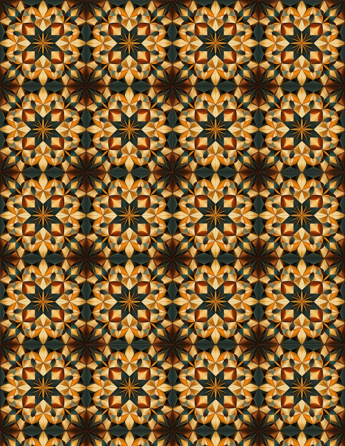 Printable Dollhouse Flooring Two Fancy Tile/linoleum Patterns--jpg ...
