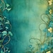 Five Beautiful Blue Green Journaling/stationery/scrapbooking Sheets - Etsy
