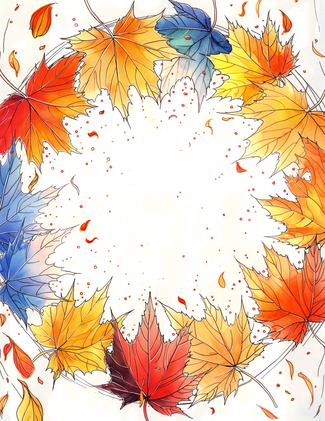 Five Autumn Sun Background/writing Digital Papers Instant Download - Etsy