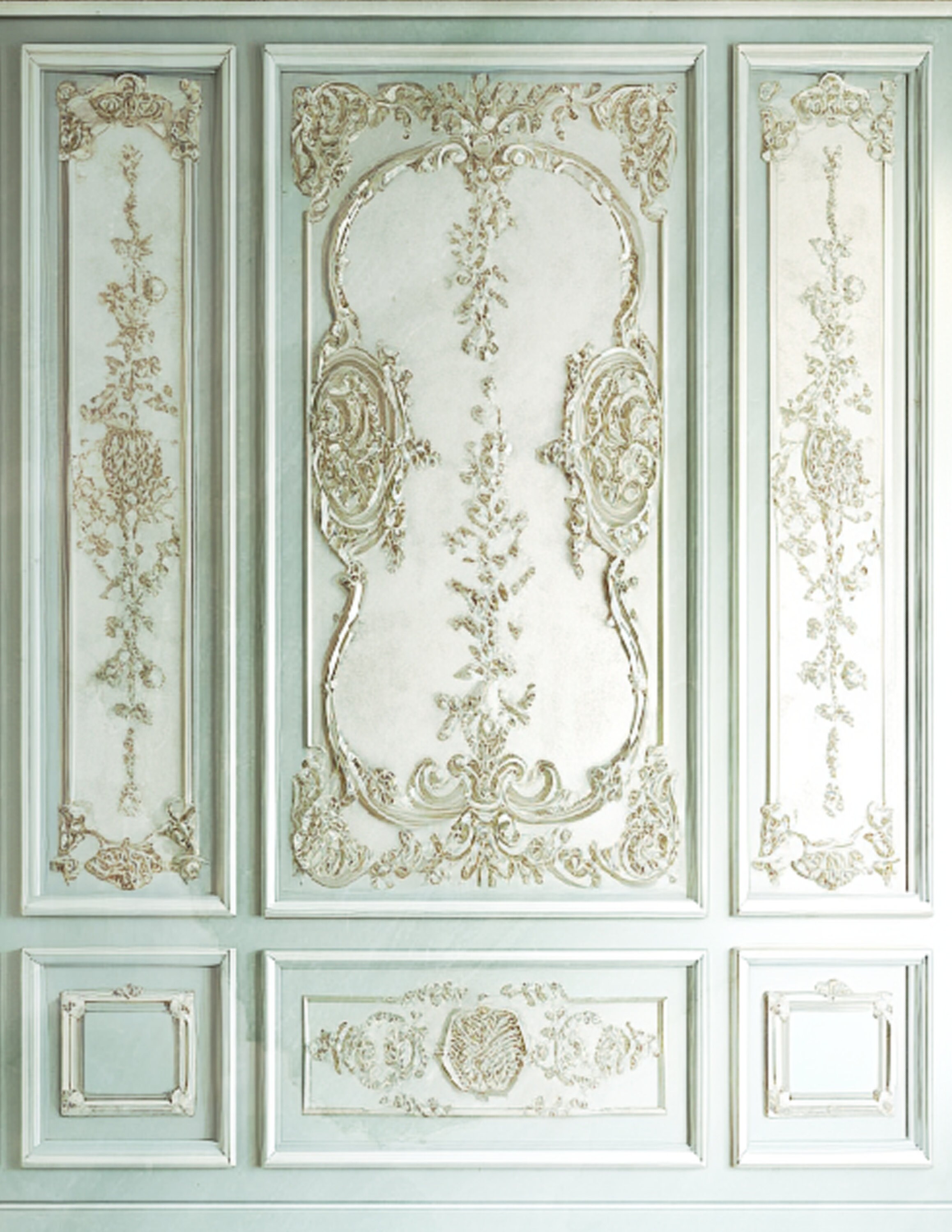 Dollhouse Wallpaper, Carved Marble Panel in Five Colorways--jpg Files ...