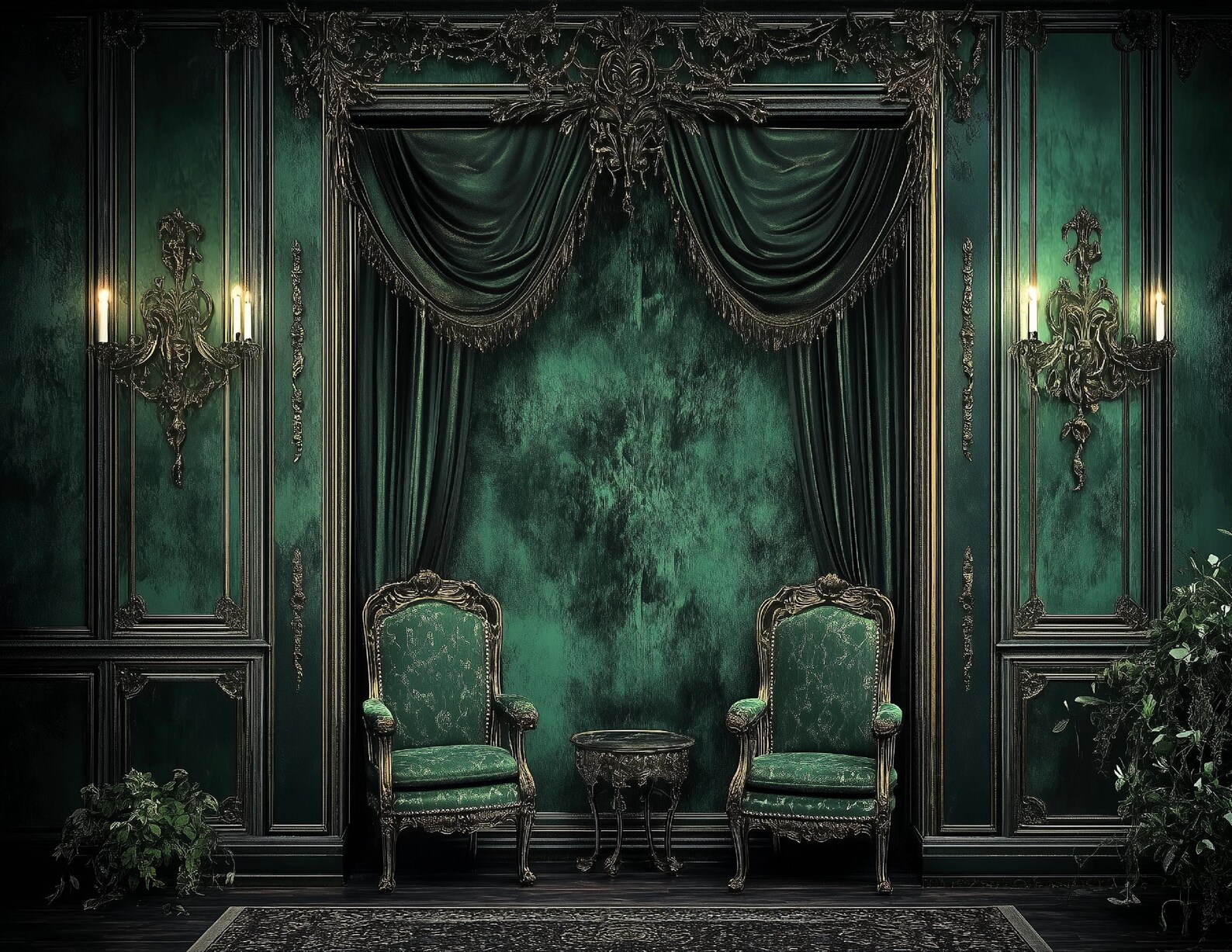 Victorian Parlor Room Backgrounds for Paper Doll Play, Dioramas, Etc ...