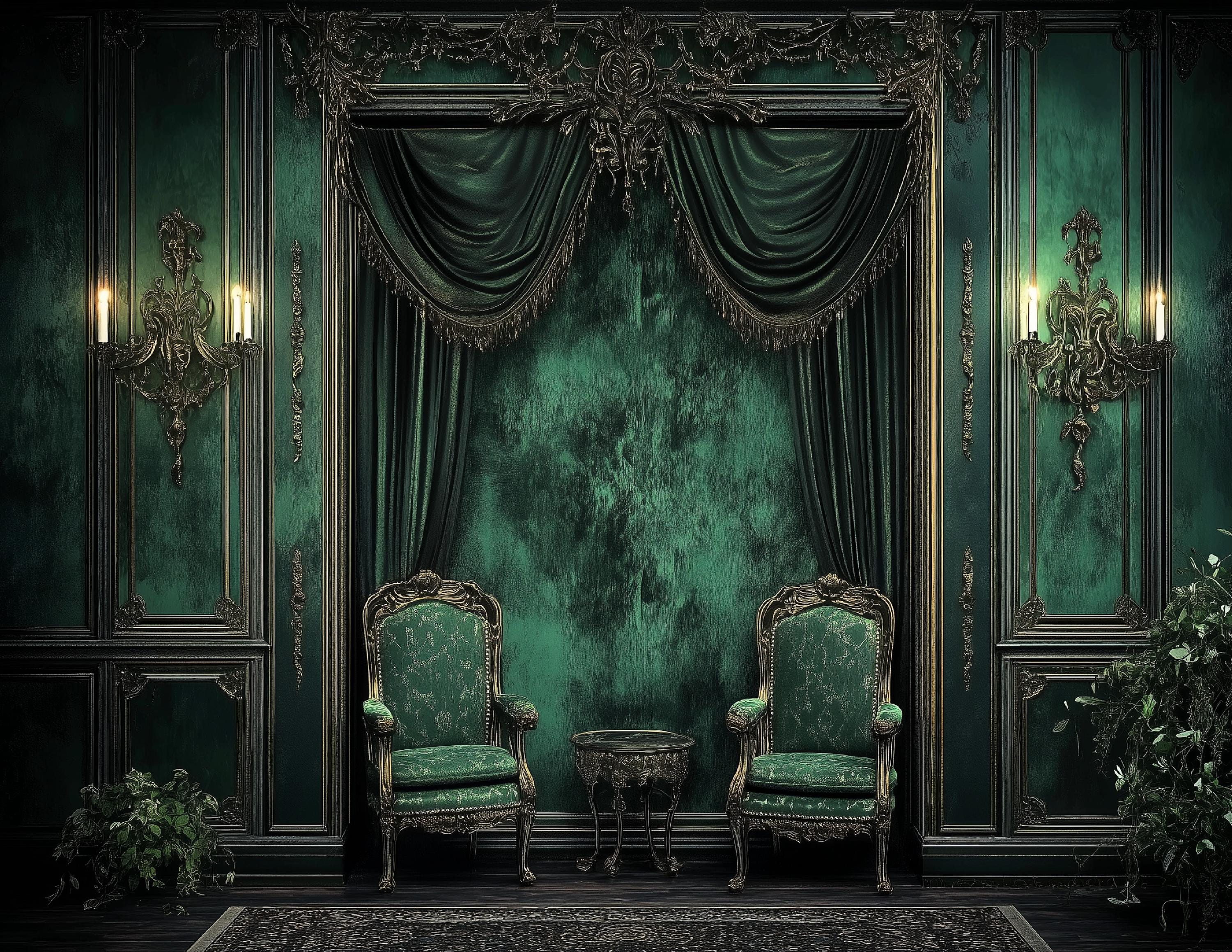 Victorian Parlor Room Backgrounds for Paper Doll Play, Dioramas, Etc ...