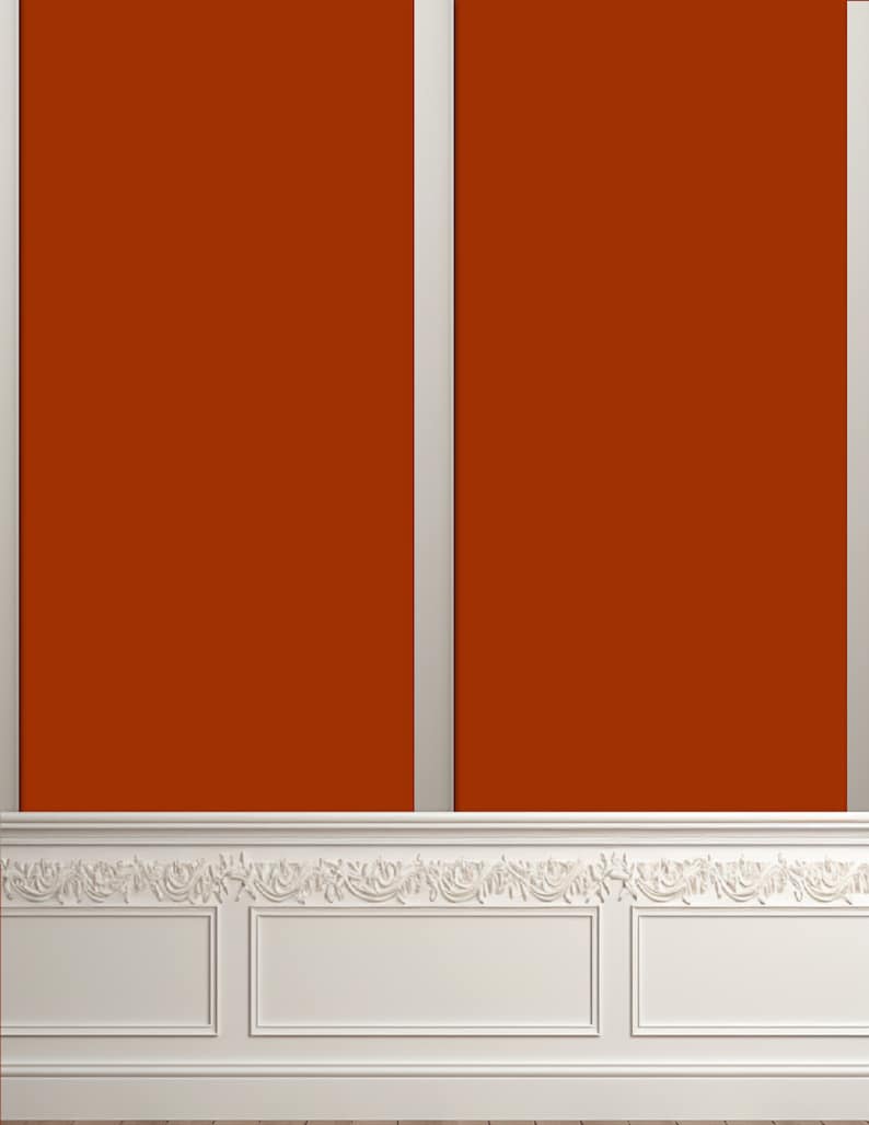 Dollhouse Wallpaper, Carved Wainscoting With Wallpaper and Painted ...