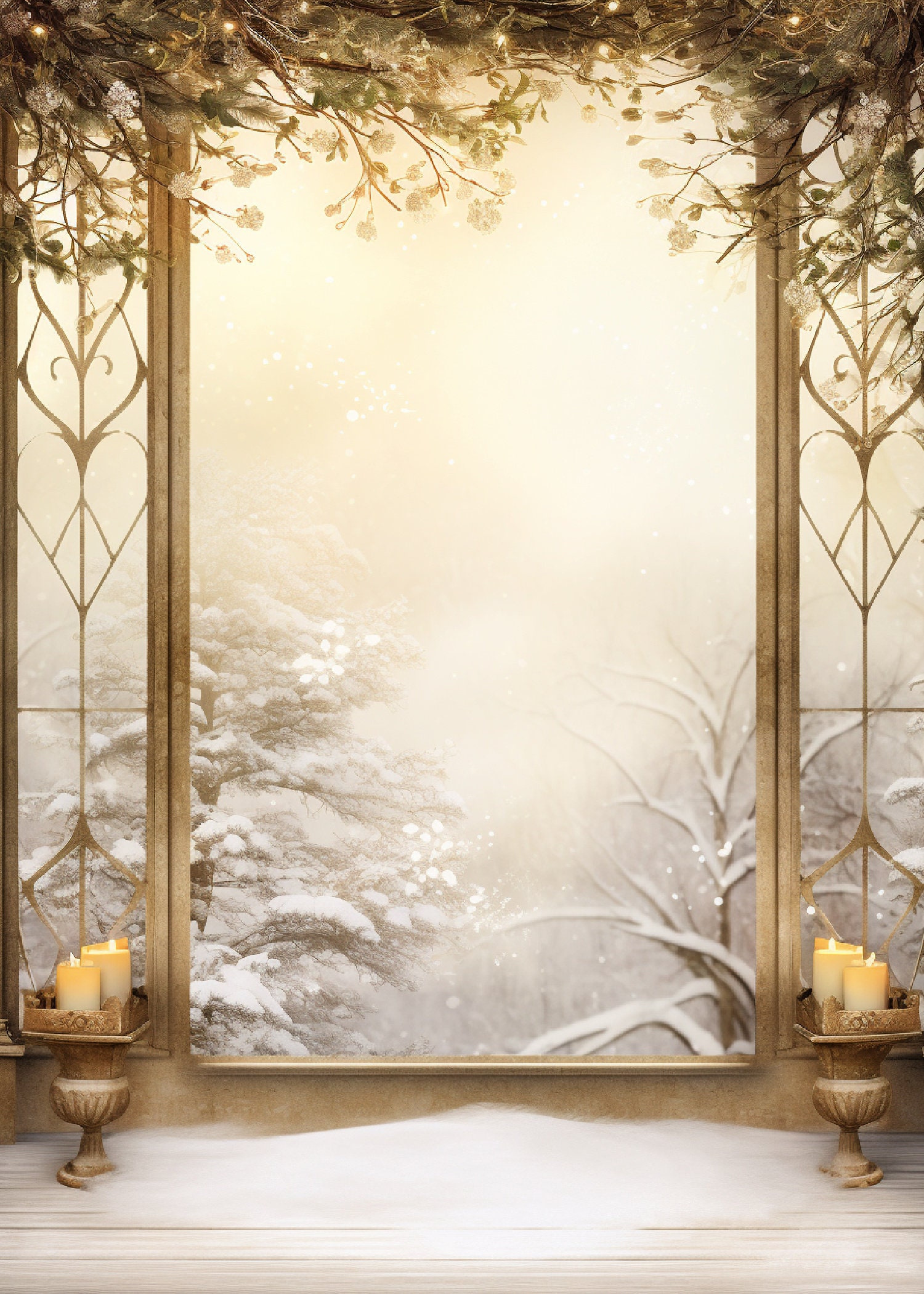 Golden Seasonal Card Design for Instant Download--print at Home--art ...