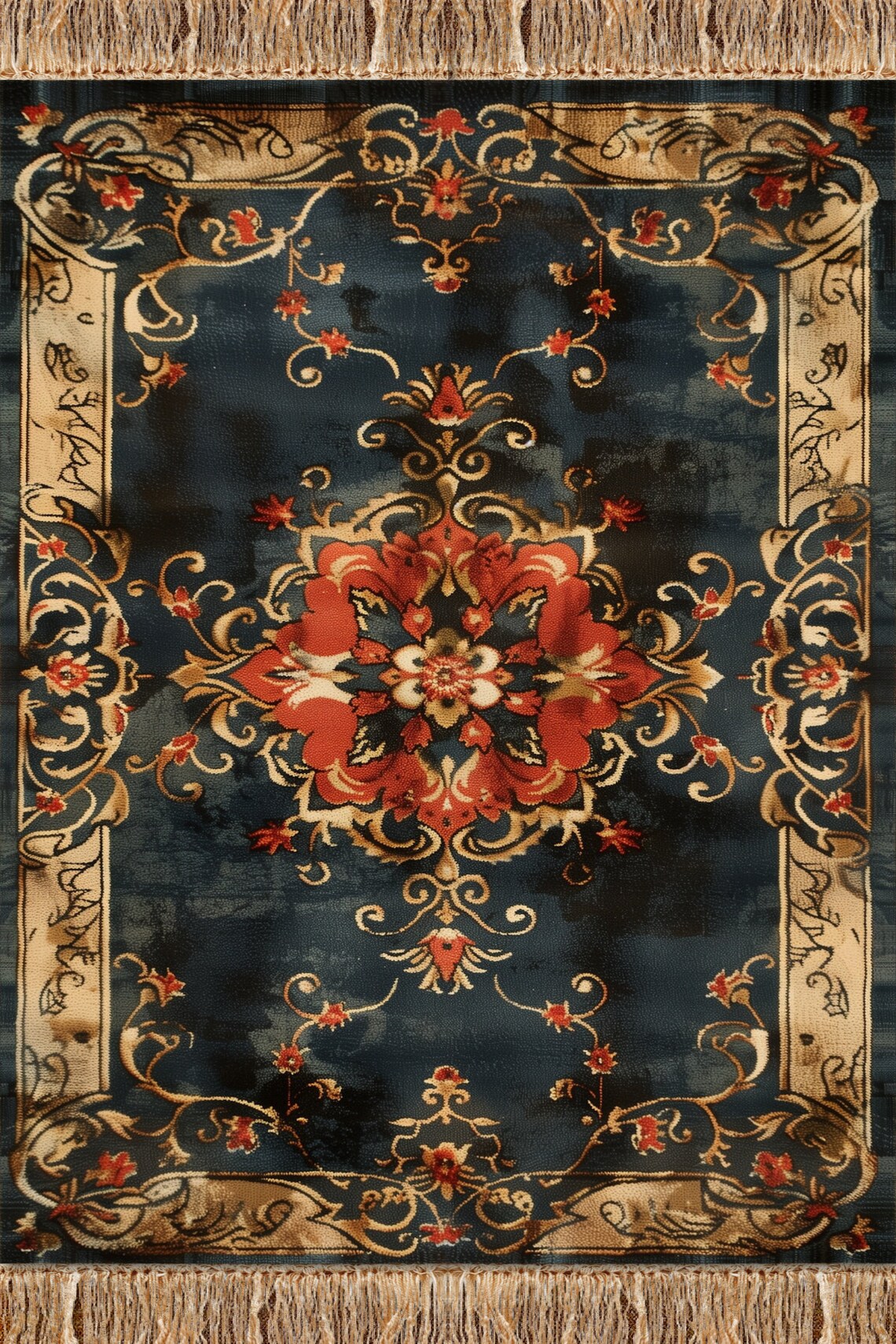 Four Victorian/oriental Type Area Rug Designs to Print, 4x6 - Etsy