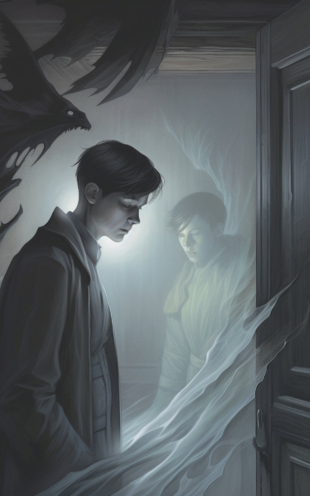 Paranormal/ya/supernatural/mm Novel Cover Art--two Young Men in Haunted ...