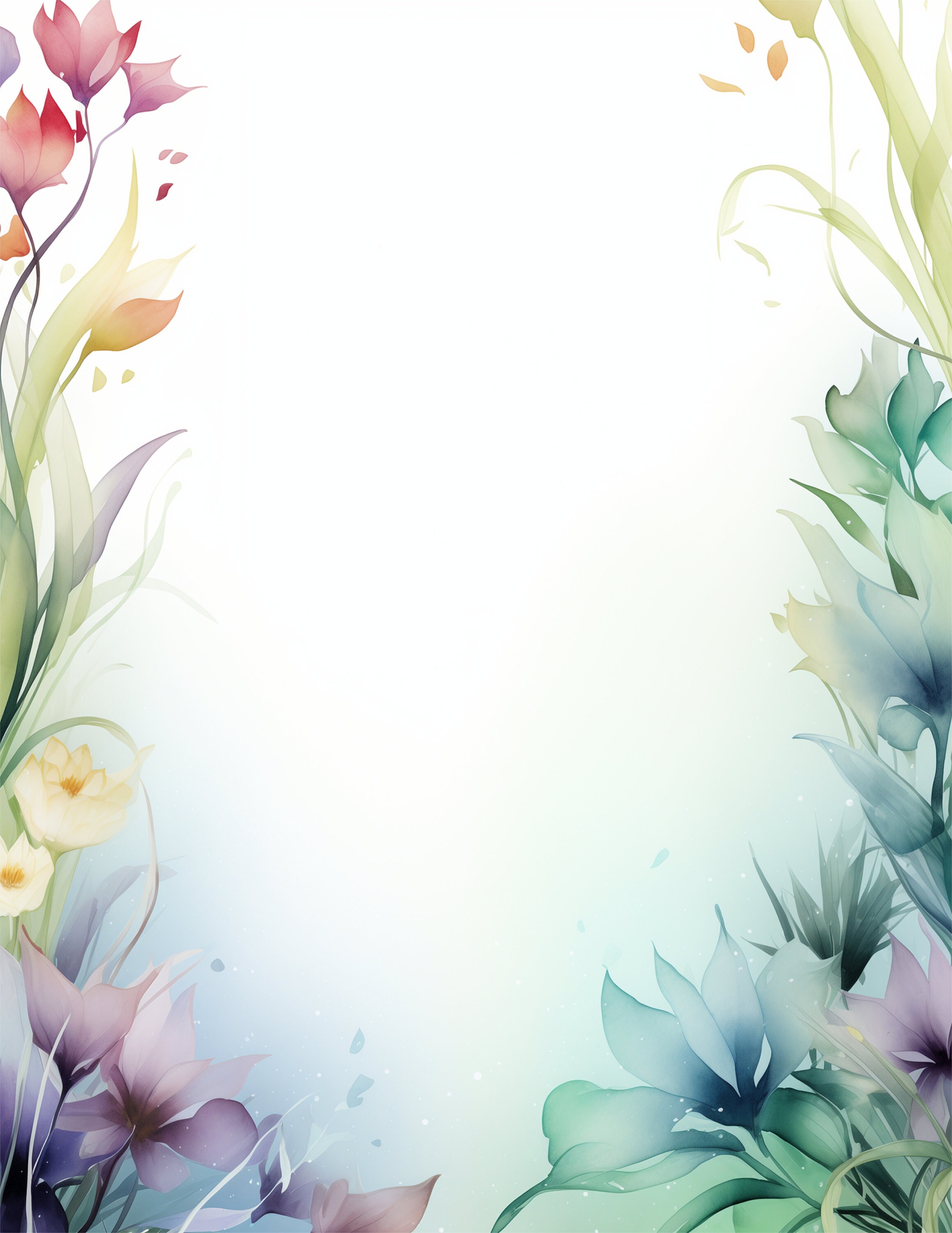 Five Starshine Floral Digital Background Papers for Instant Download--8 ...
