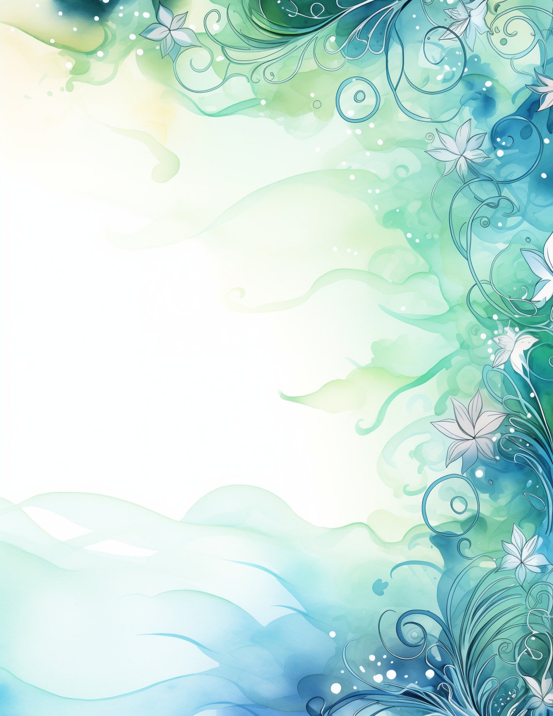 Five Starshine Floral Digital Background Papers for Instant Download--8 ...
