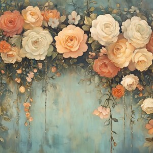 Dollar Pages--five Victorian Floral Landscape Background/journaling ...
