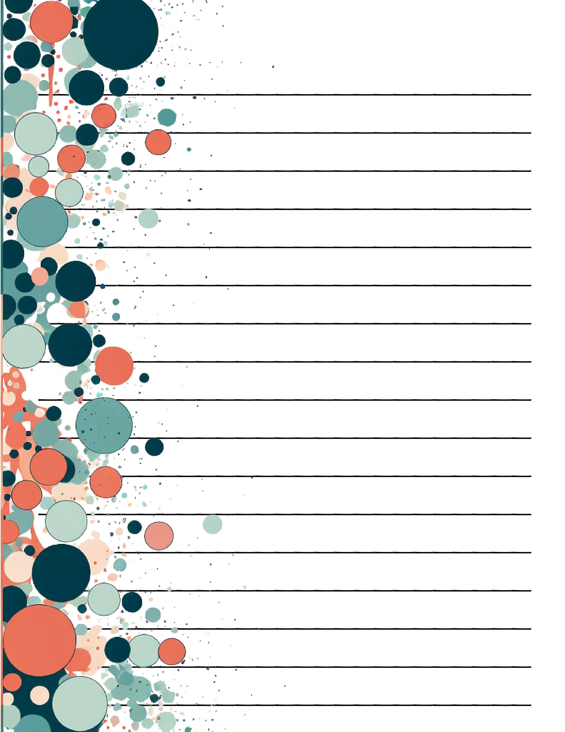 Geodots Lined and Unlined Writing Papers--instant Download--8 1/2 X 11 ...