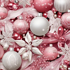 Five Retro Pink Christmas Background Digital Papers--8.5 X 11--300dpi ...