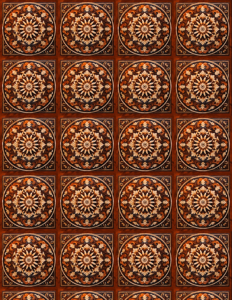 Printable Dollhouse Flooring Four Fancy Parquetry and Marquetry ...