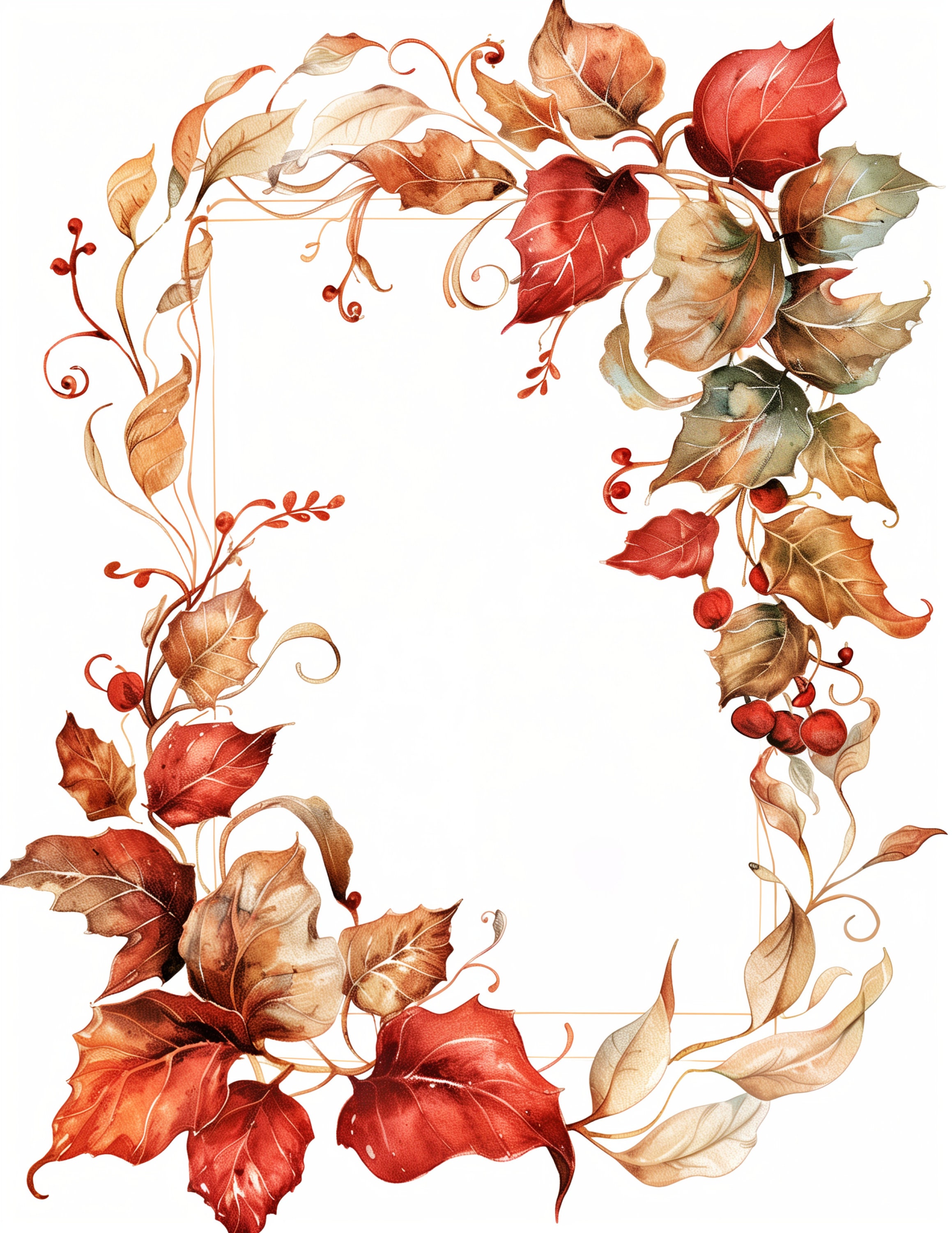 Five Beautiful Traditional Autumn Background Journaling/stationery ...