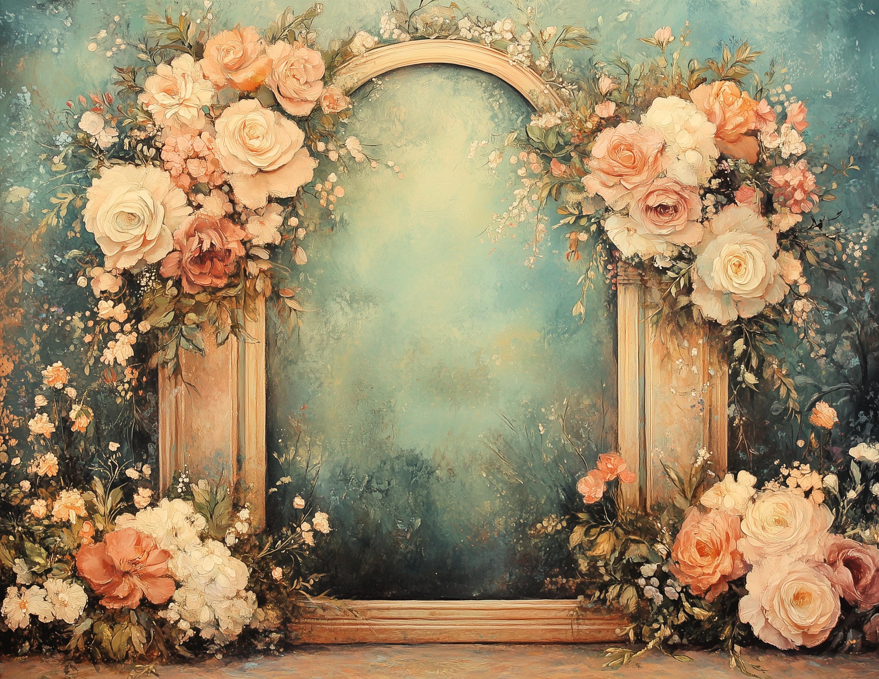 Dollar Pages--five Victorian Floral Landscape Background/journaling ...