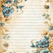Vintage Flora Lined and Unlined Writing Papers--instant Download--8 1/2 ...