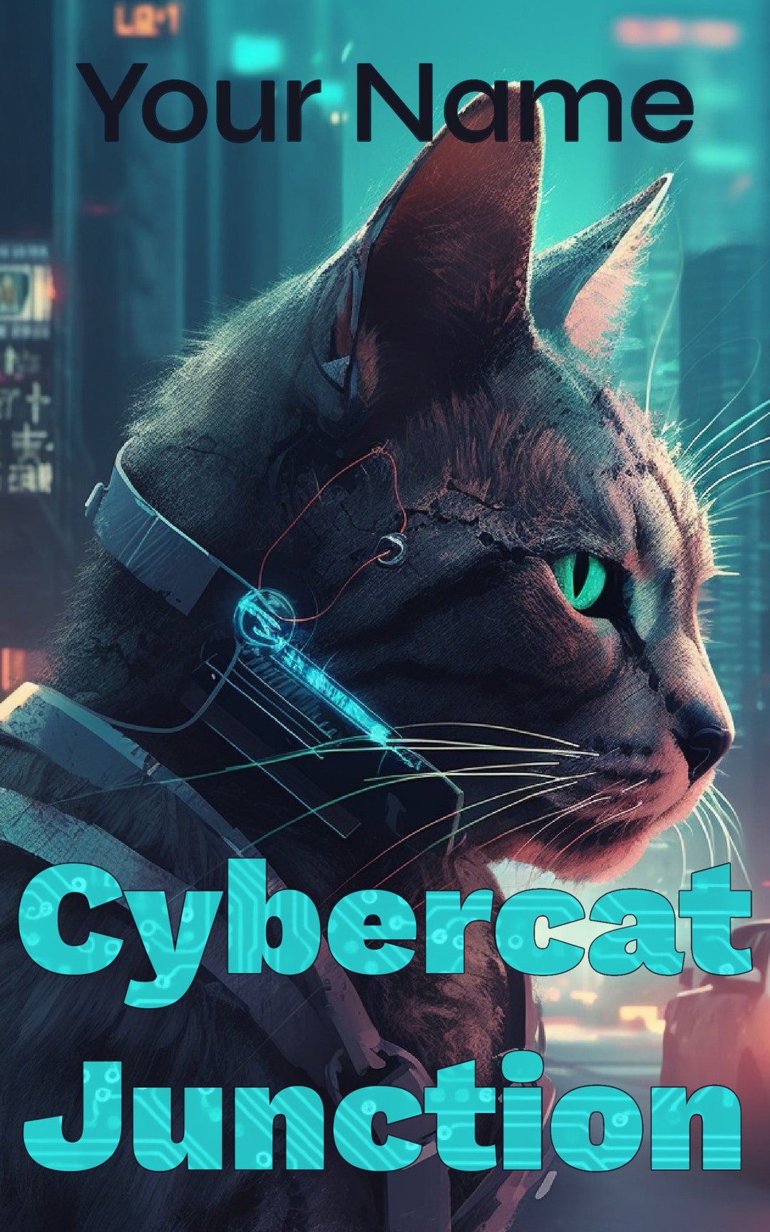 Cyberpunk/urban Fantasy/speculative Fiction Novel Cover Art--cybercat ...