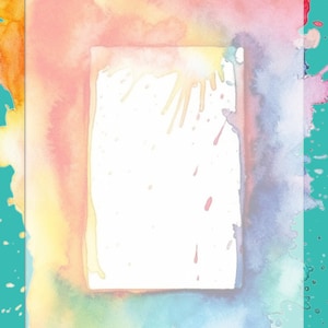 Rainbow Watercolor Lined and Unlined and Plain Writing Papers--instant ...