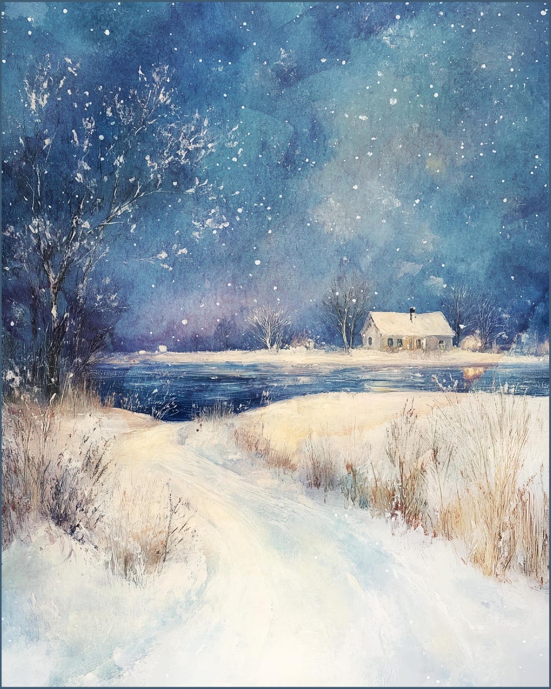 Early Snow Digital Art Instant Download Print 8" X 10" - Etsy