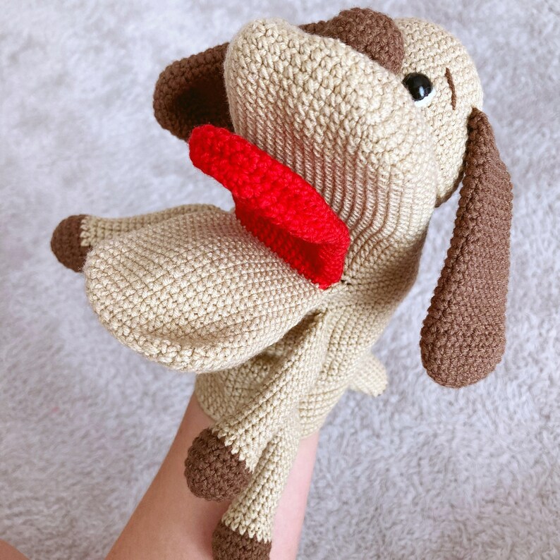 Crochet Dog Hand Puppet: Movable Mouth, Therapy Toy - Etsy Australia