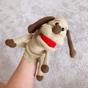 Crochet Dog Hand Puppet: Movable Mouth, Therapy Toy - Etsy