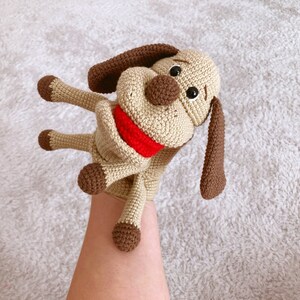 Crochet Dog Hand Puppet: Movable Mouth, Therapy Toy - Etsy