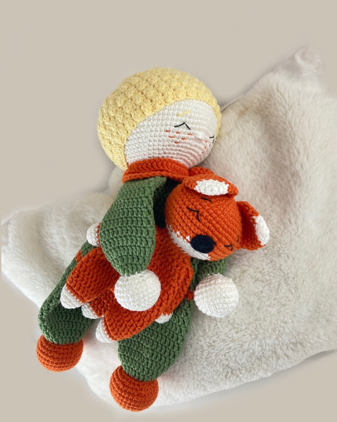 Little Prince Amigurumi Newborn Comforter Gift Crochet Fox - Etsy