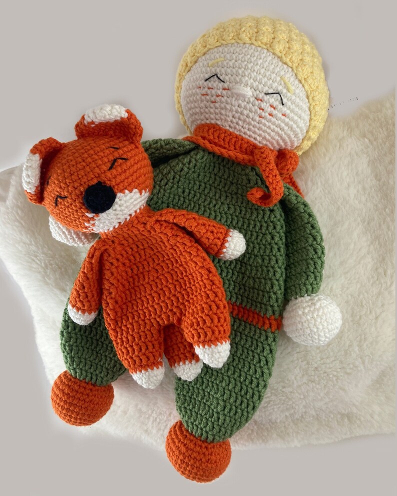 Little Prince Amigurumi Newborn Comforter Gift Crochet Fox - Etsy