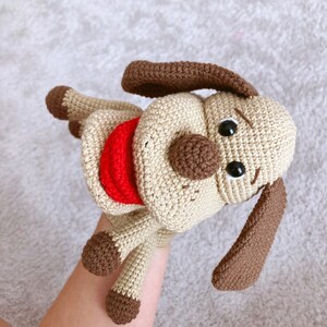 Crochet Dog Hand Puppet: Movable Mouth, Therapy Toy - Etsy