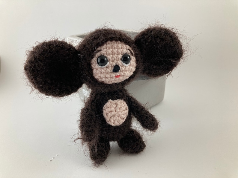Knitted Cheburashka Hero of Soviet Cartoons - Cheburashka Miniature Toy ...