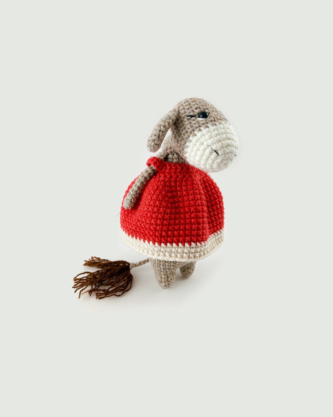 Mini Donkey Girl Toy, Gift for Girl, Little Toy for Travel, Crochet ...