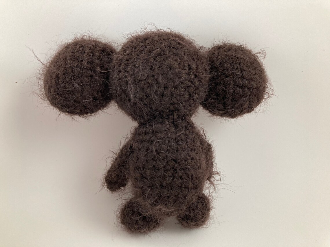 Knitted Cheburashka Hero of Soviet Cartoons - Cheburashka Miniature Toy ...