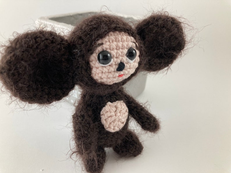 Knitted Cheburashka Hero of Soviet Cartoons - Cheburashka Miniature Toy ...
