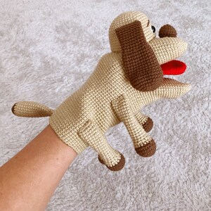 Crochet Dog Hand Puppet: Movable Mouth, Therapy Toy - Etsy