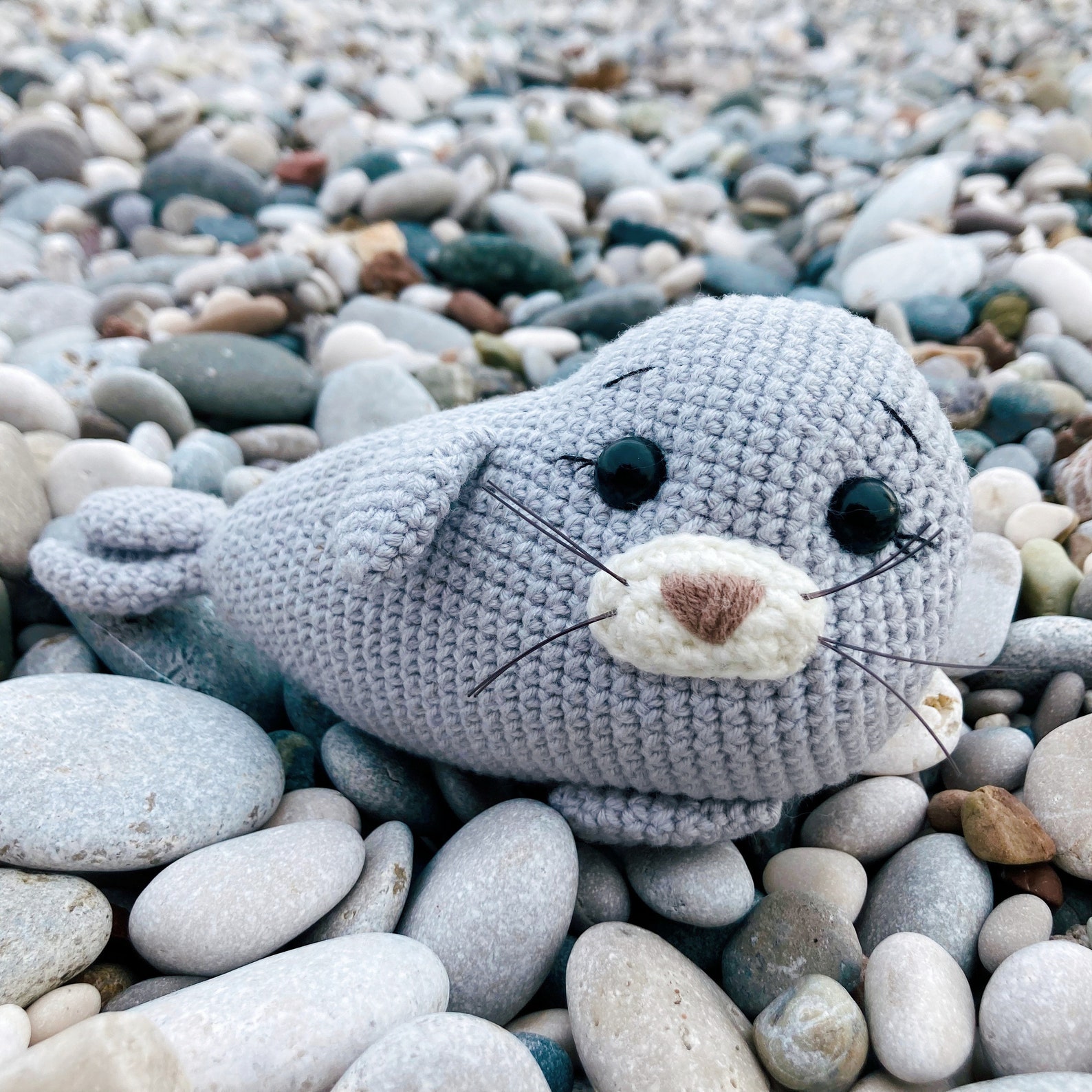 Cute Seal Plushie, Soft Seal Toy, Handmade Seal, Crochet Seal Doll for ...