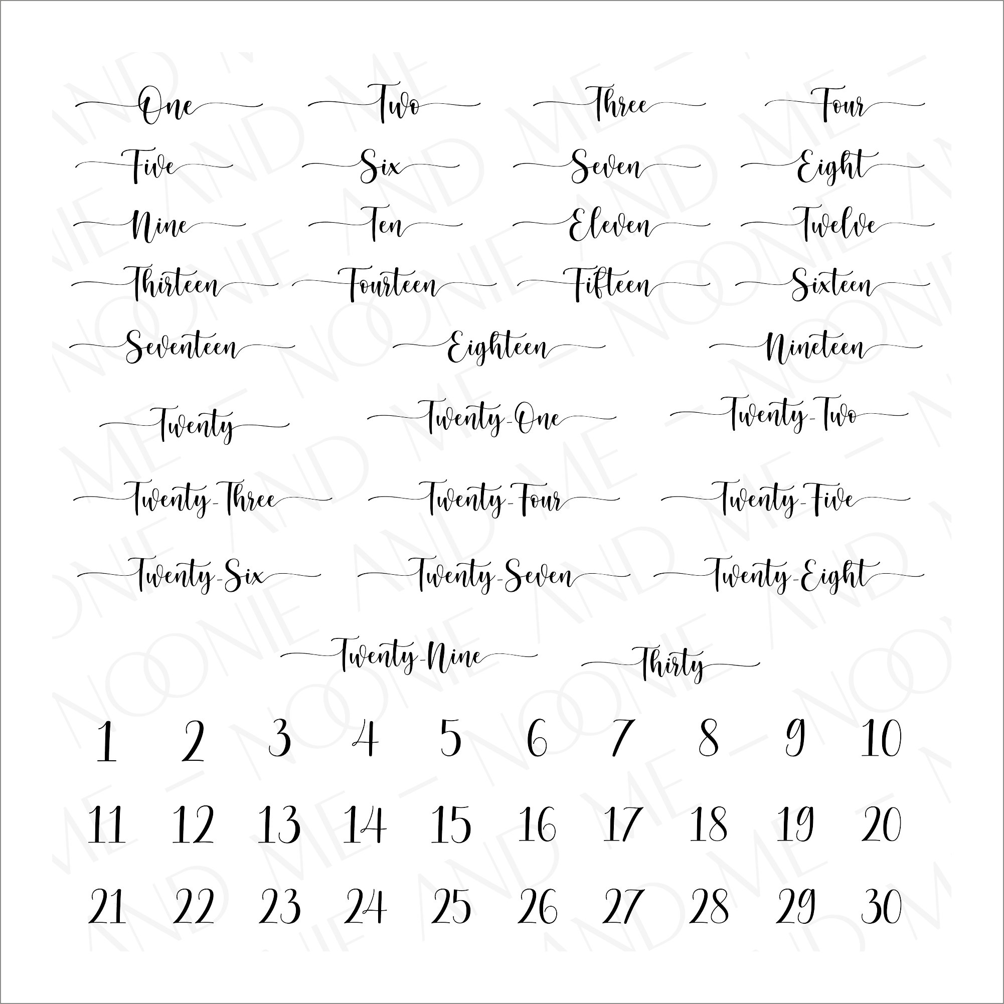 SVG Table Numbers Digital Download DIY Wedding Table Numbers | Etsy