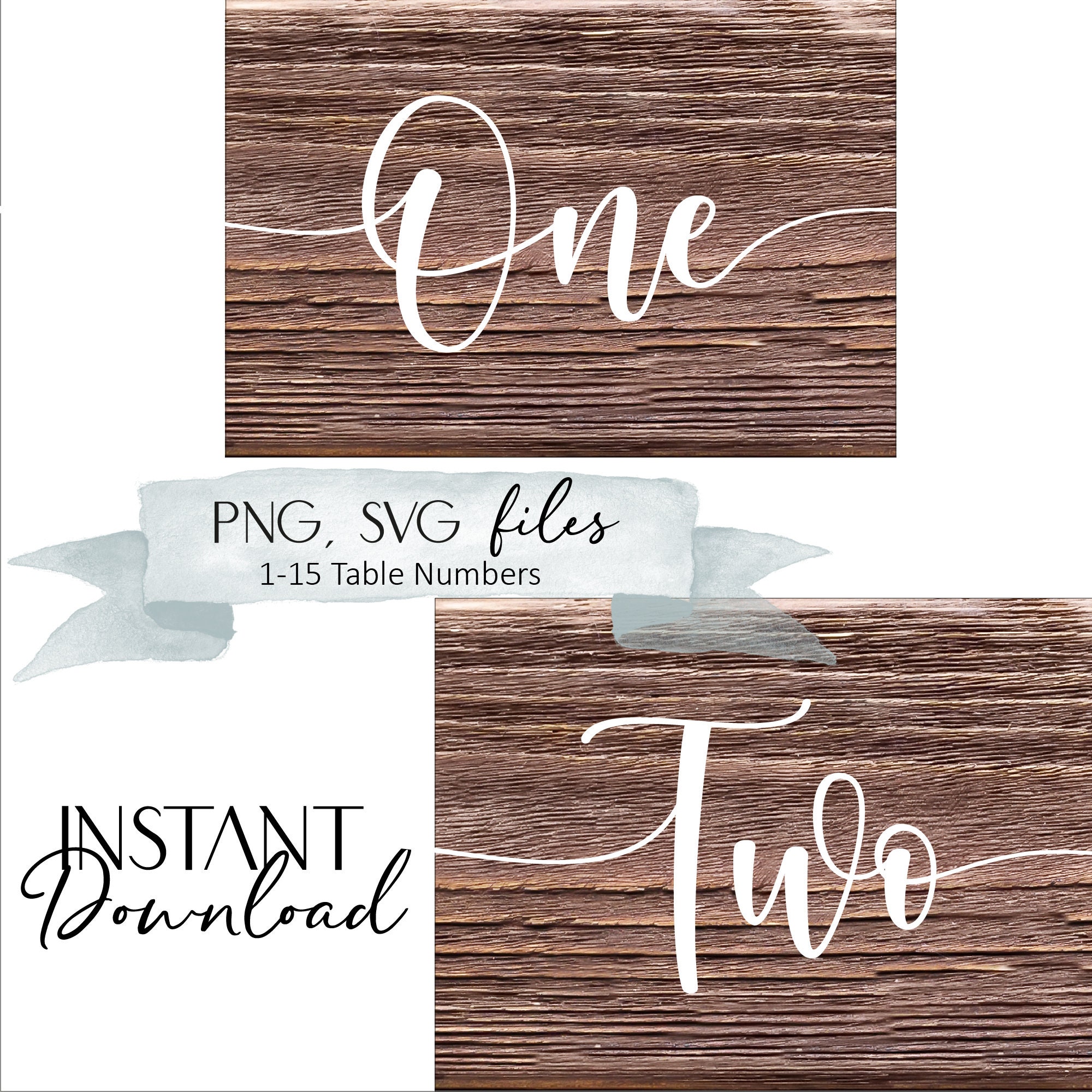 SVG Table Numbers Digital Download DIY Wedding Table Numbers | Etsy