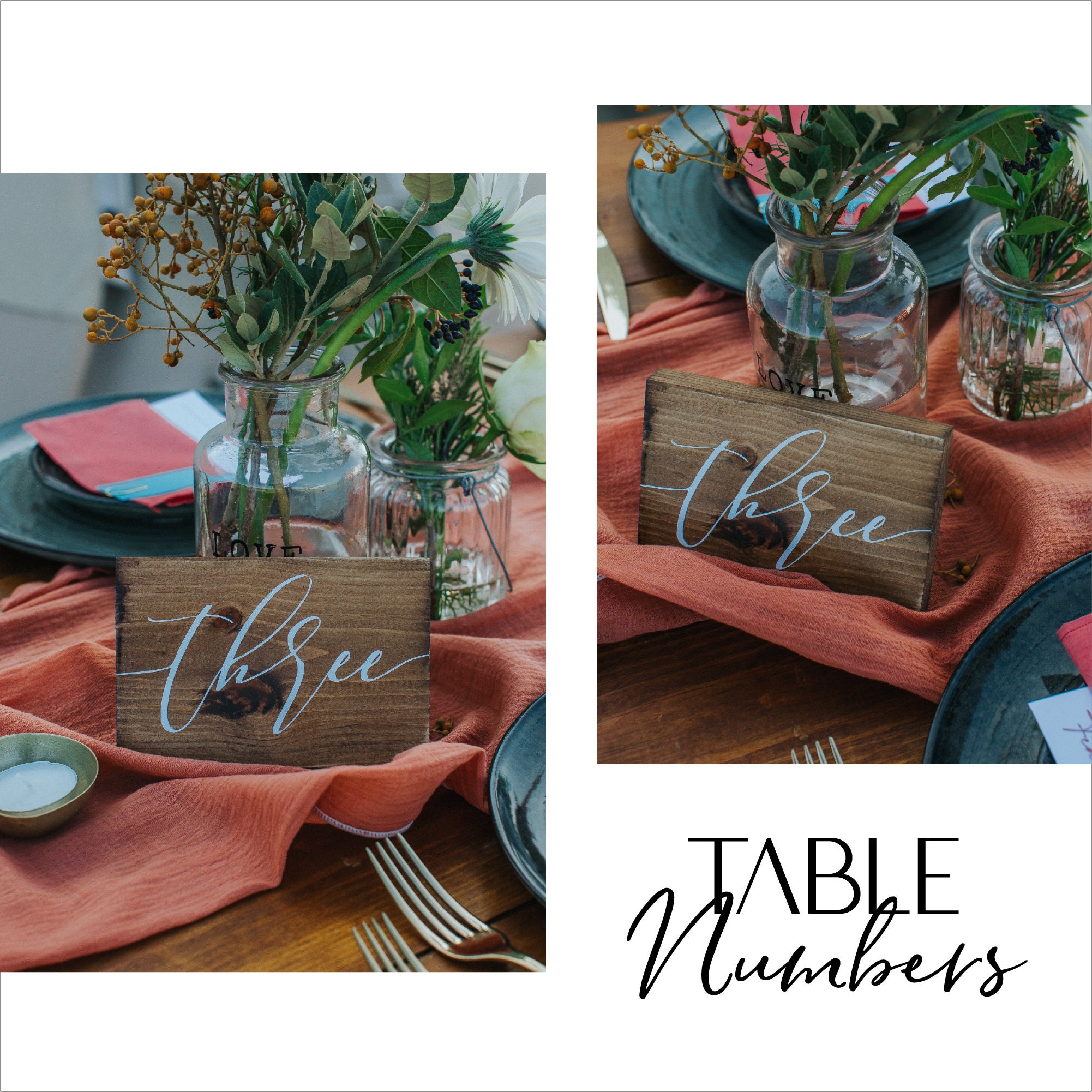 Rustic Wooden Table Numbers Wedding Table Numbers Wedding | Etsy