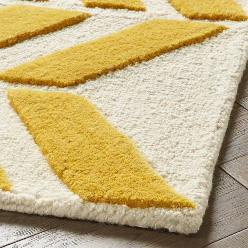 Designer Handmade Hand Tufted Wool Rug Riesco Mid Century - Etsy