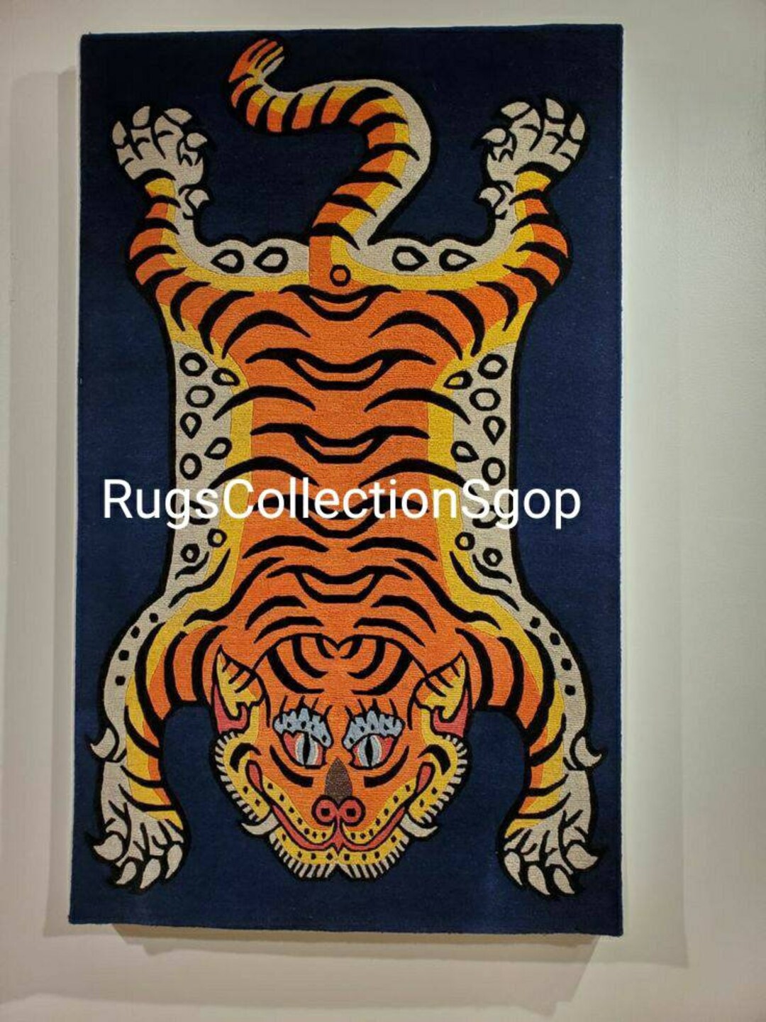 Tibetan Tiger Rug, Lion Woven Wool Area Rug in Different Sizes, Tiger ...