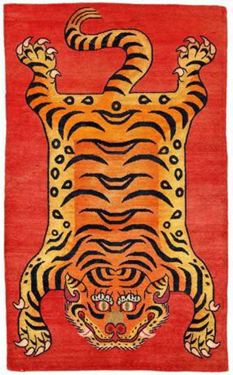 HAND TUFTED CARPET Tibetan Tiger Wool Carpets Lion Skin - Etsy
