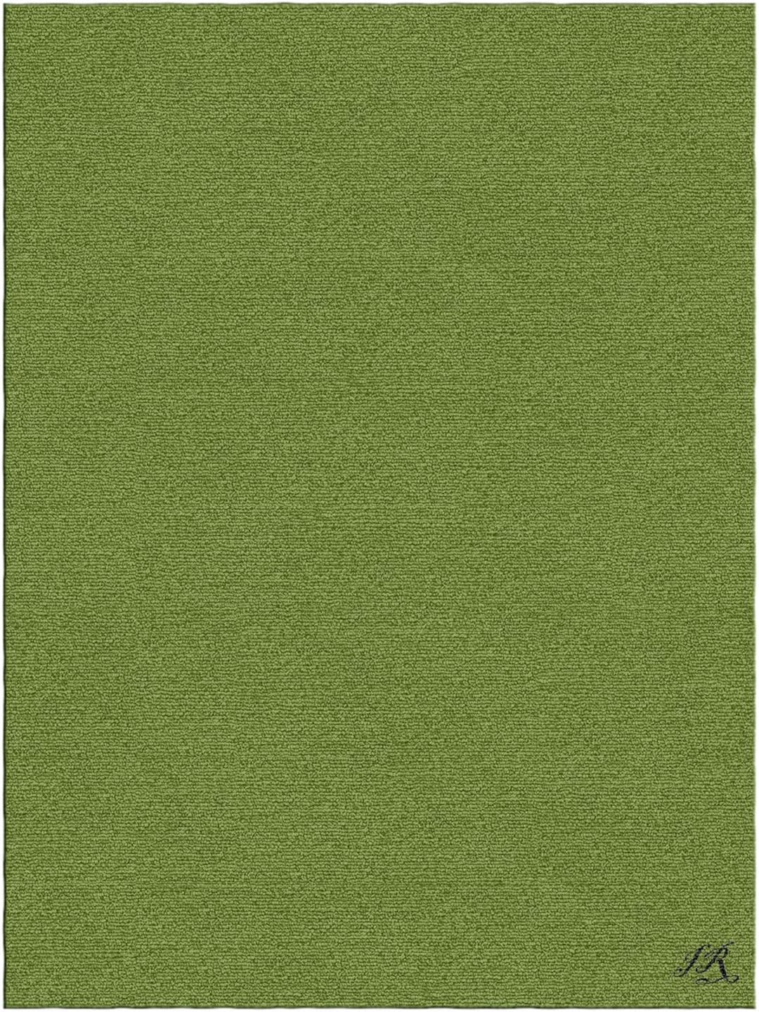 Solid Green Textured Rug – Modern Minimalist Hand-tufted Area Carpet ...