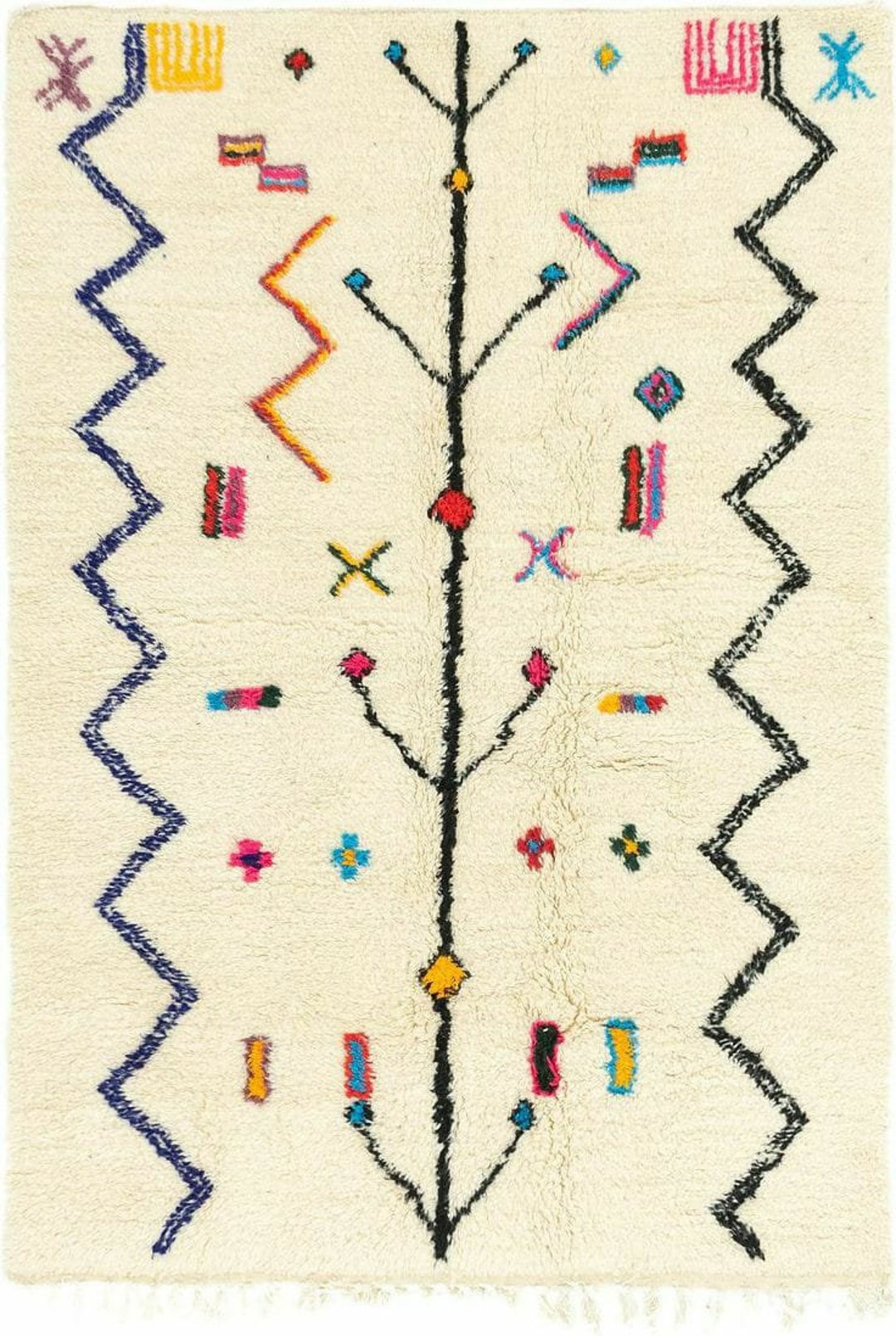 Moroccan Rug , Beni Ourain Rug , Authentic Handmade Moroccan Rug Soft ...