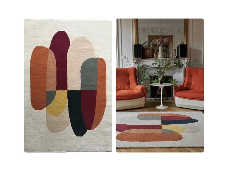 Modern Style Handmade Hand Knotted Hand Tufted Large Area Rug - Etsy