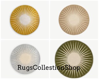 Irregular Solar Kids Capsule Shape Rug Hand-tufted 100% Wool Handmade ...