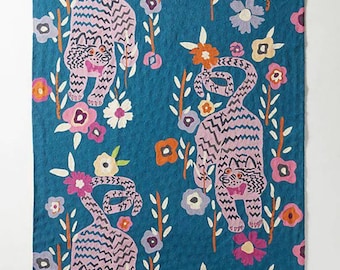 Blue Leopard Carpet - Etsy