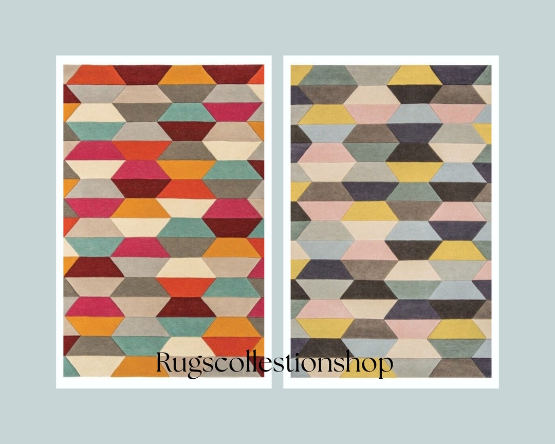 Modern Design Eliptical Green Shades Handmade Hand Tufted Large Area ...